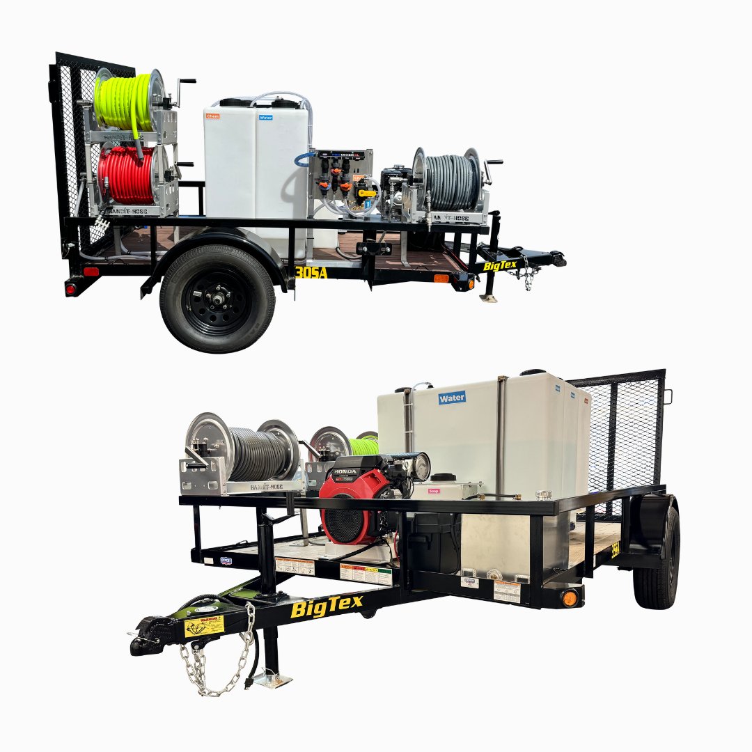 Pressure Washing and Soft Wash Trailer Setups