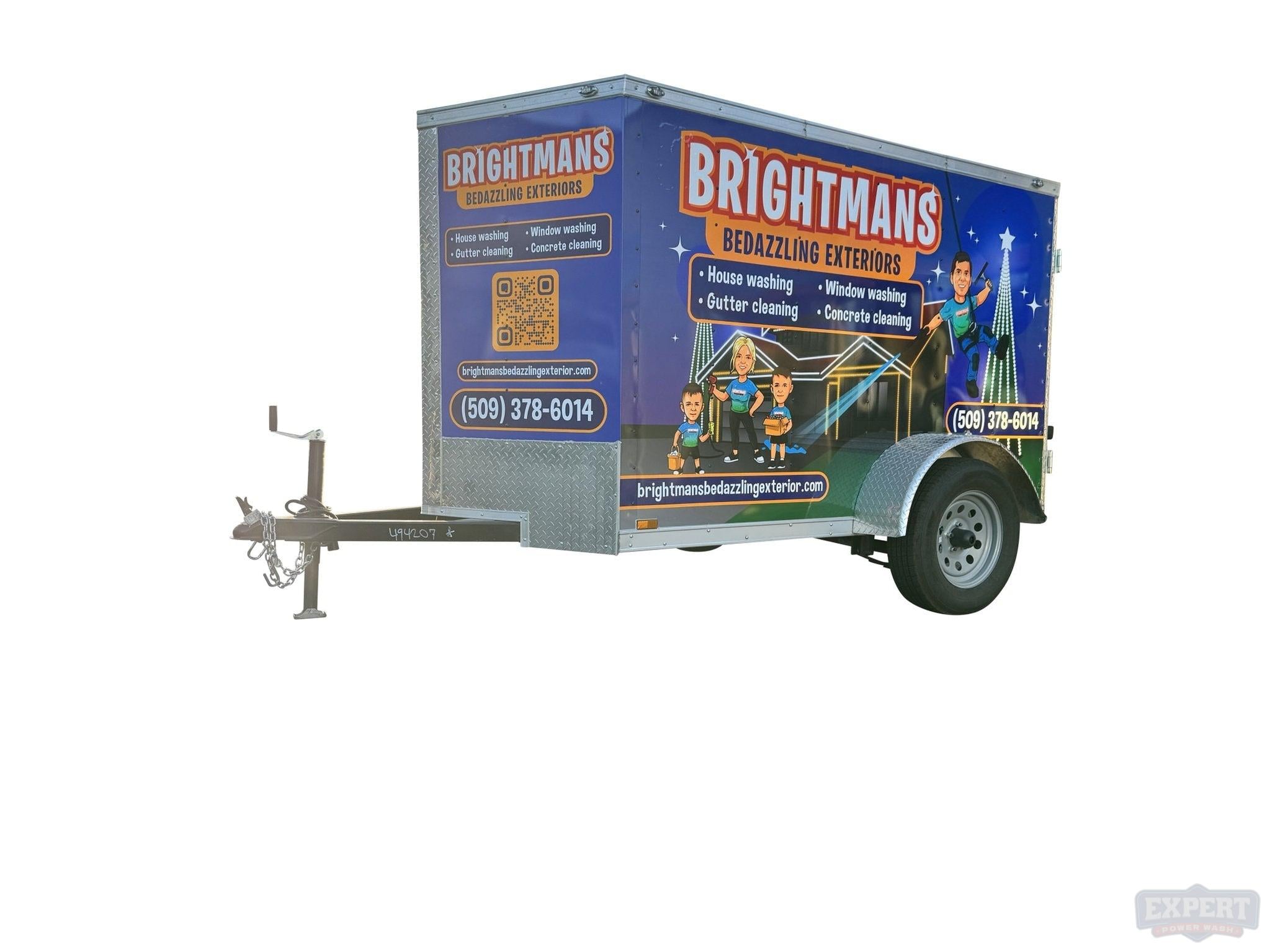 Pressure Washing Mini Enclosed 5x8 Trailer Build - Kyle's Custom Build